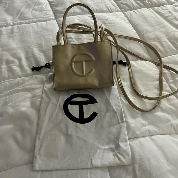 Telfar | Bags | Telfar Small Gold Shopping Bag | Poshmark